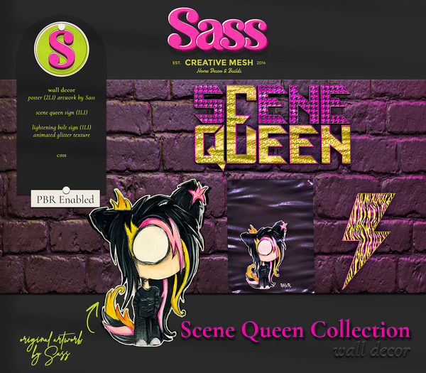 Second Life Marketplace - Sass [Scene Queen Collection] Wall Decor